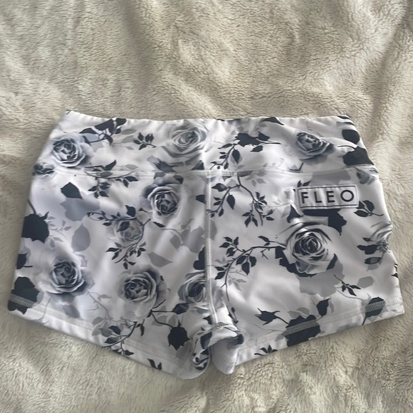 Fleo | Shorts | Fleo Moon Rose Mid Rise Black And White Short | Poshmark